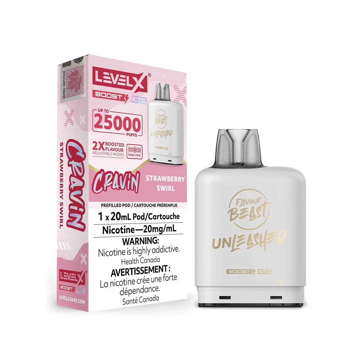 Strawberry Swirl Vape Pod – Flavour Beast Boost G2 Level X – The Vape Store